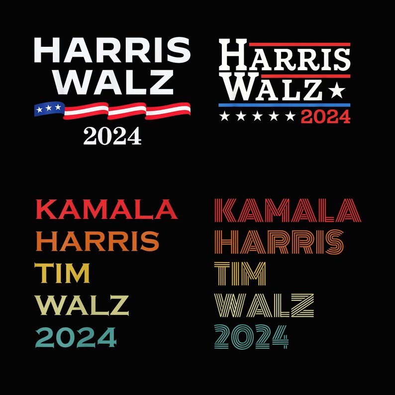 4 File Kamala Harris Tim Walz Waltz Png - Etsy