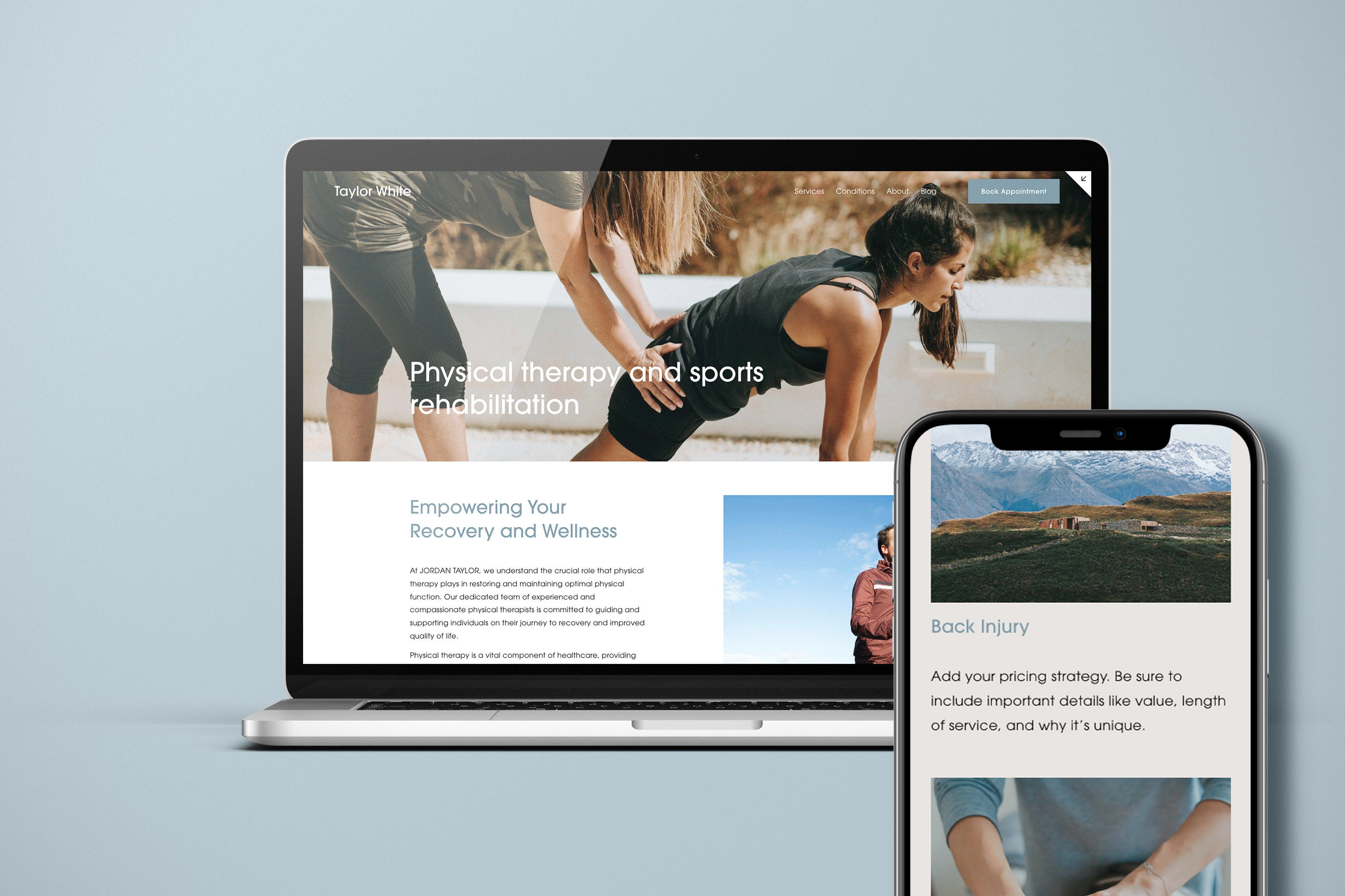 Physical Therapy Doctor Squarespace Website Template: Modern Design for ...