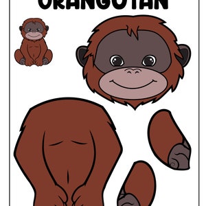 Rainforest Animals Cut and Paste Craft Activity - Etsy