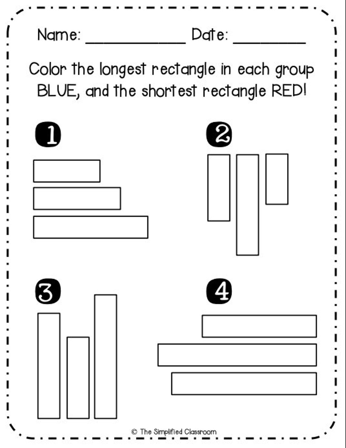 First Grade NO PREP Measurement Worksheets Pack Printable Digital ...