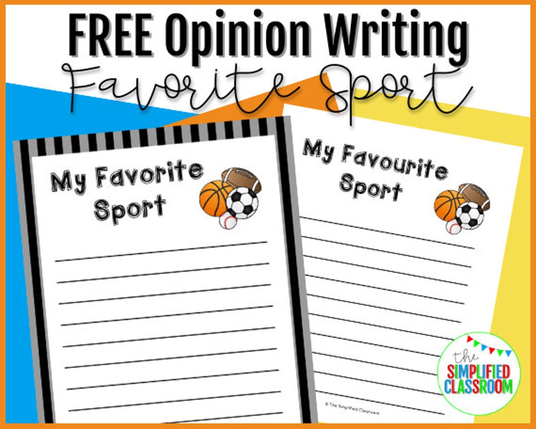 FREE My Favorite Sport Opinion Writing Paper - Etsy