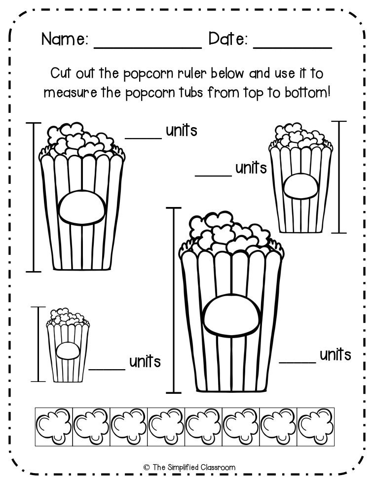 First Grade NO PREP Measurement Worksheets Pack Printable Digital ...