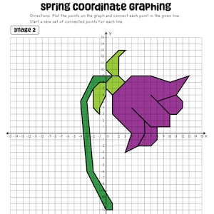 Spring Coordinate Graphing Math Worksheets Printable Digital Download ...
