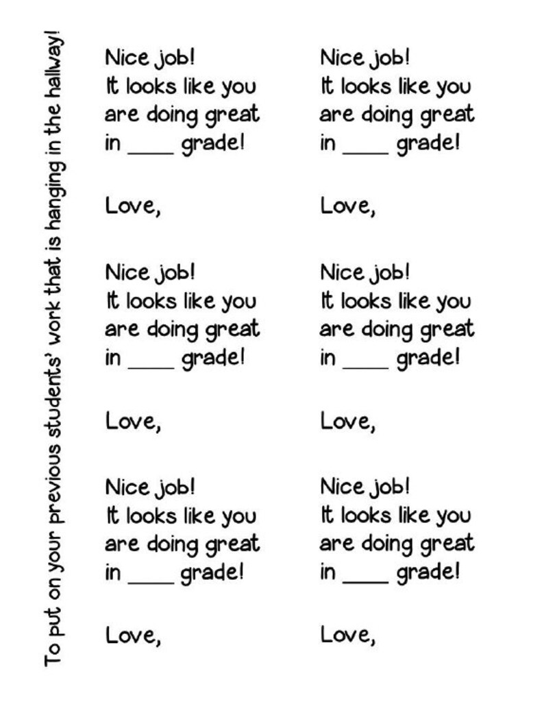 EDITABLE Printable Post It Notes for Student Encouragement and Feedback ...