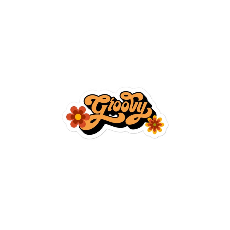 Groovy Retro 70s Hippy Vinyl Bubble-free Stickers - Etsy