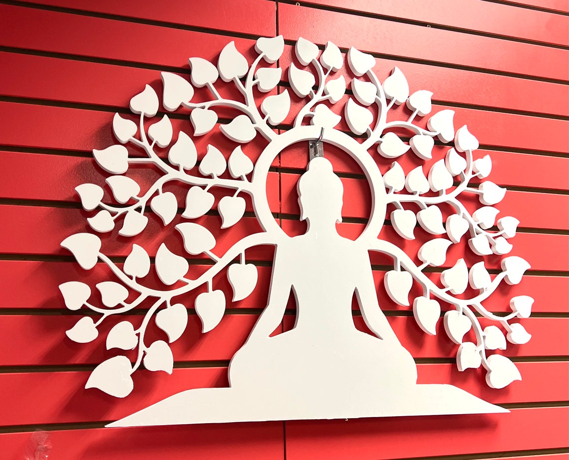 Buddha Tree of Life. Wall Art 3D CNC Cut 12mm Thick PVC. Buddhism Sign ...