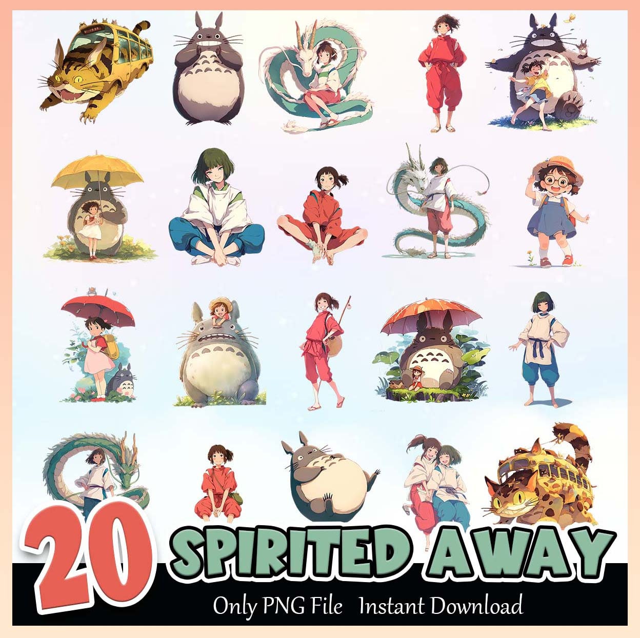 Spirited Away Png Bundle, Spirited Away Svg Bundle, Anime Mega Bundle ...