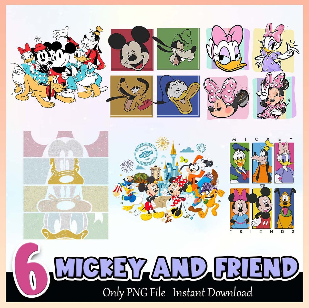 Mega Mickeyy & Friends PNG Bundle, Family Vacation Png, Family Trip PNG ...