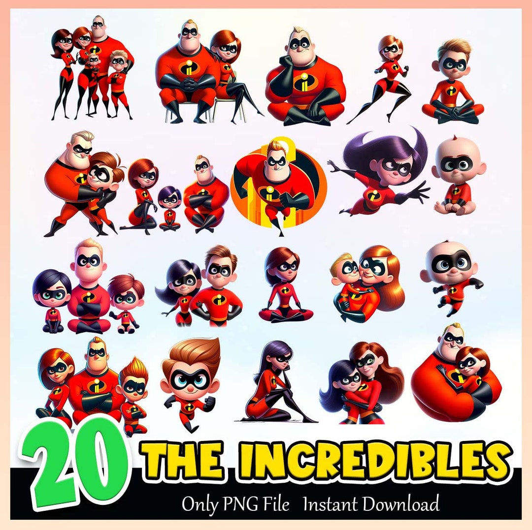 Incredibles Clipart, Digital Incredibles PNG, Digital, Download ...