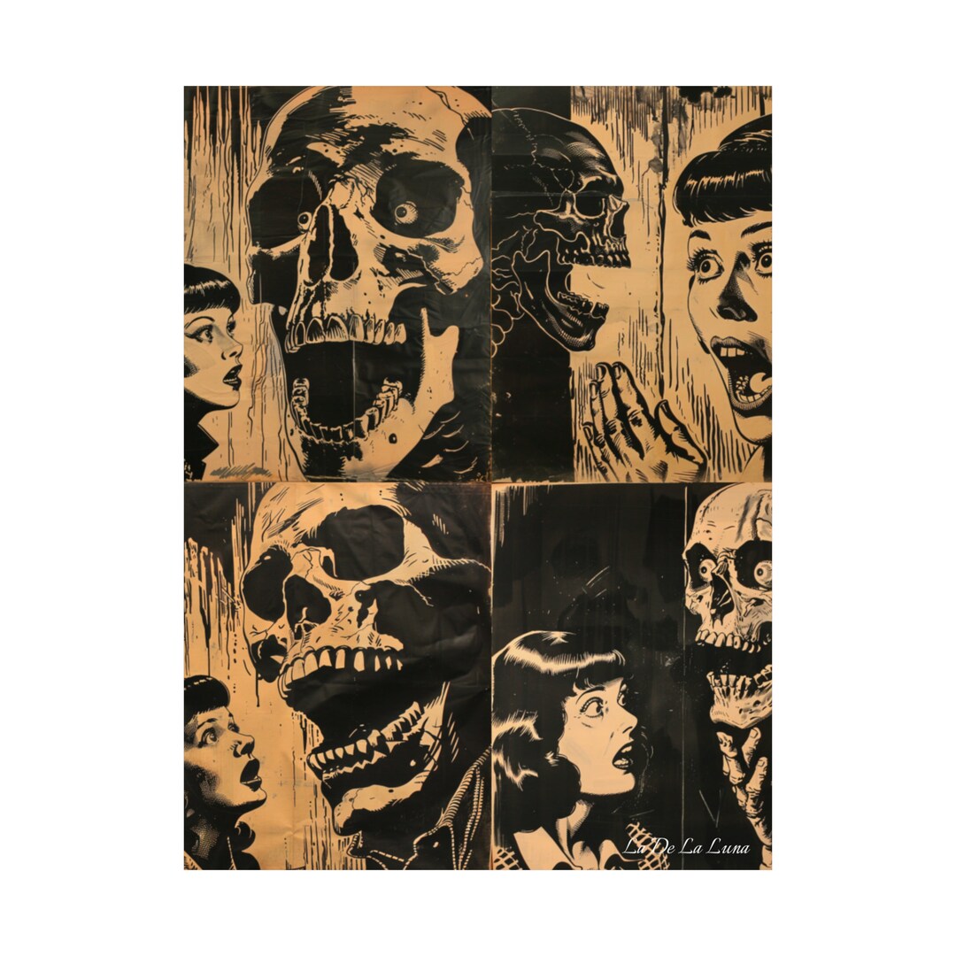 Veil of Terror Vintage Horror Poster - Etsy