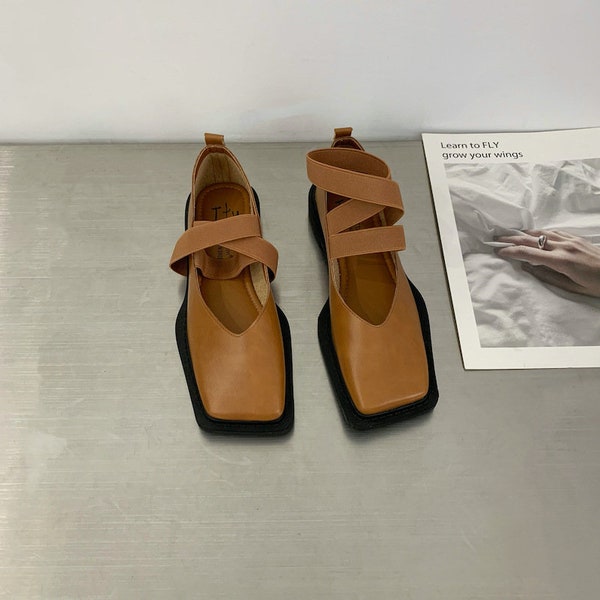 Square Toe Shoes - Etsy