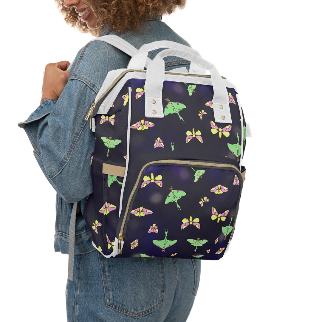 Luna Moth and Rosie Maple Moth Multifunctional Diaper Backpack. Cute ...