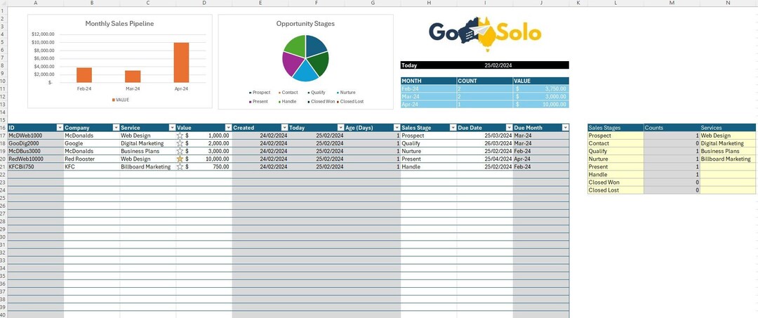 Excel Simple B2B Client Manager - Etsy