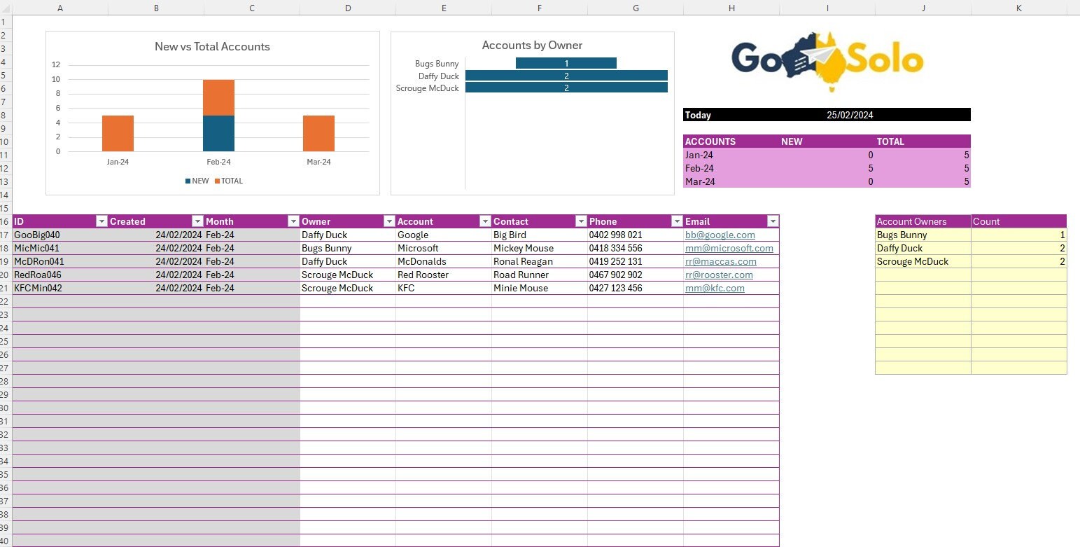 Excel Simple B2B Client Manager - Etsy
