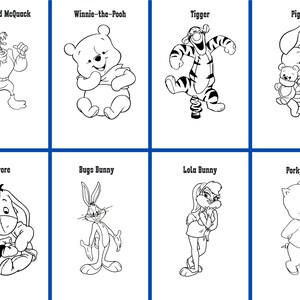 Fictional/cartoon Coloring Book - Etsy