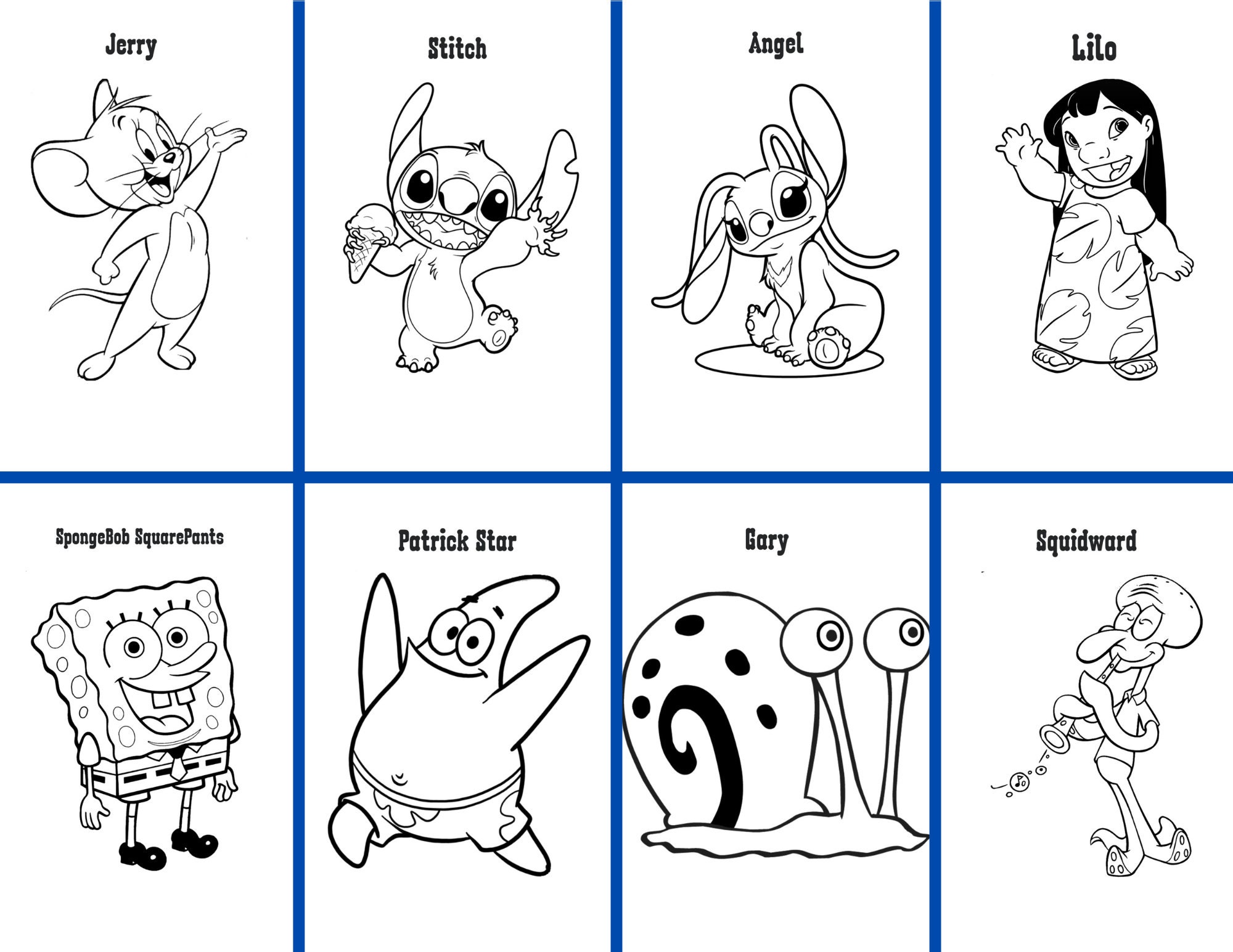 Fictional/cartoon Coloring Book - Etsy