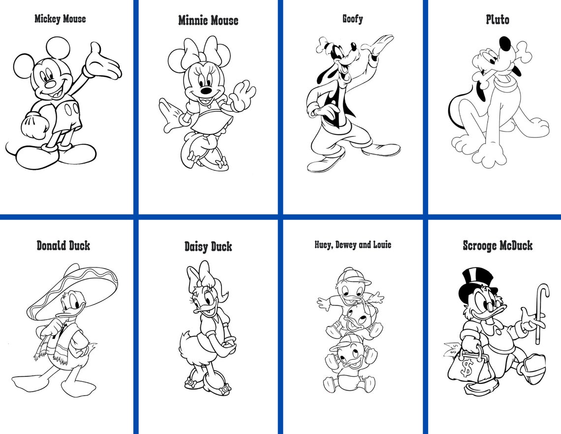 Fictional/cartoon Coloring Book - Etsy