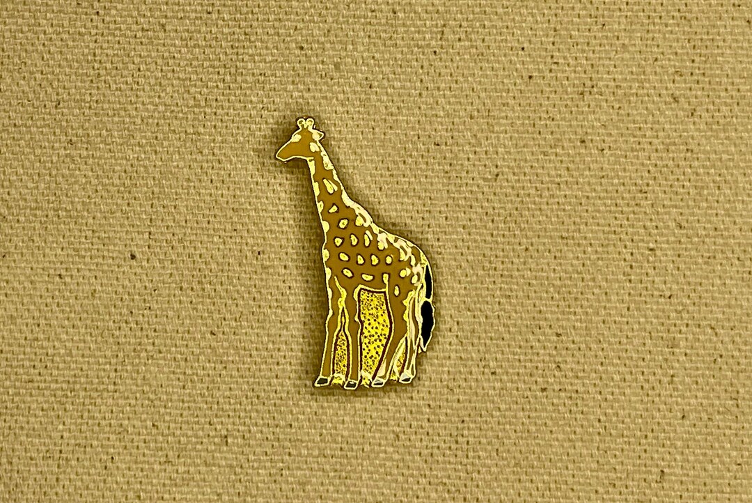 1980's Giraffe Enamel Lapel Pin, Safari, Animal, Africa - Etsy