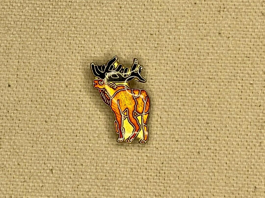 1980's Moose Enamel Lapel Pin, Deer Buck - Etsy