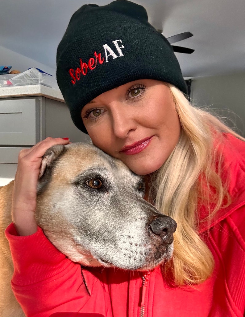 Embroidered Sober AF Beanie: Sobriety Gift - Etsy