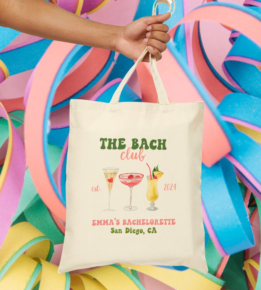 Custom Bachelorette Party Tote Bag, Bridesmaids Personalised Tote Bags ...