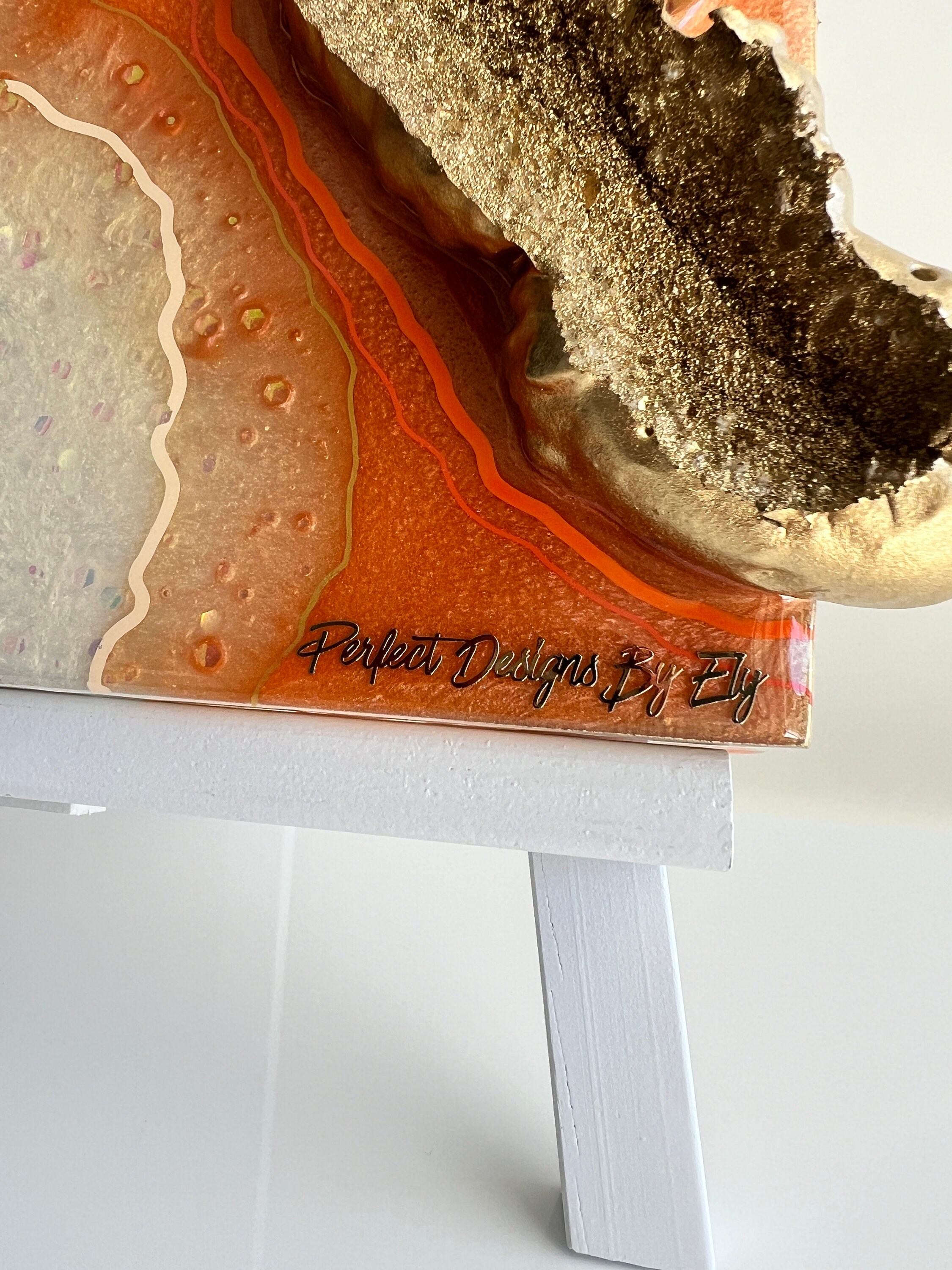 8x8 Epoxy Resin Artwork . Home Decor , Geode , Painting , Wall Art ...