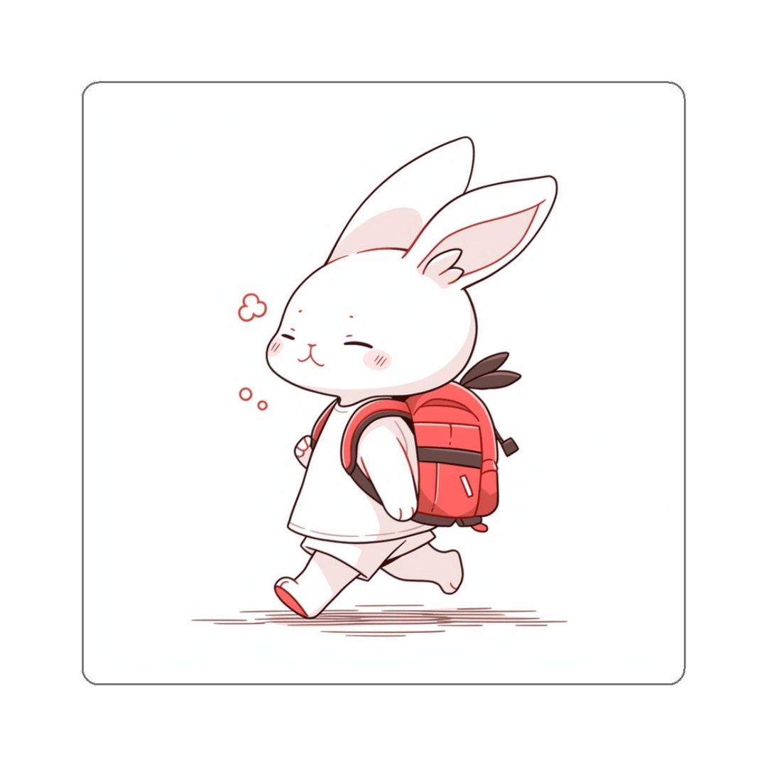 Cute Bunny Sticker Bunny Vinyl Kawaii Sticker Laptop, Water Bottle ...