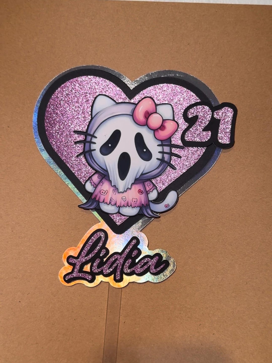 Scream Ghostface Kitty Cake Topper - Etsy