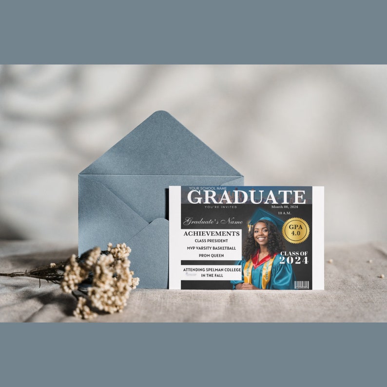 Editable Graduation Celebration Package: Showcase Success With Custom ...