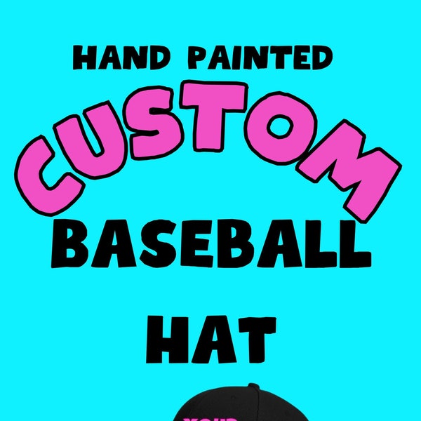 Hand Painted Baseball Cap - Etsy