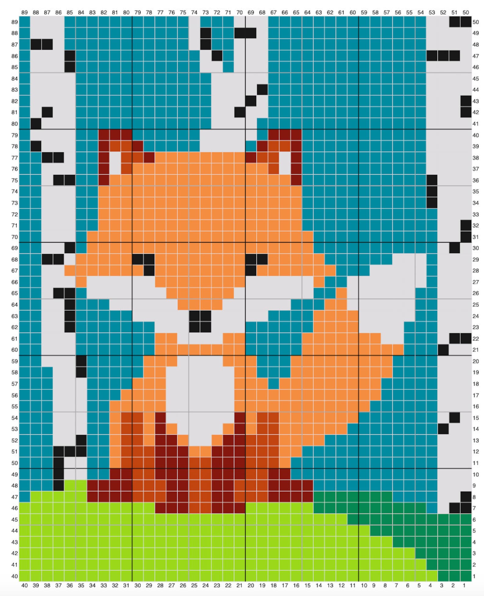 Woodland Fox Baby Blanket C2C Crochet Blanket PATTERN ONLY Digital ...