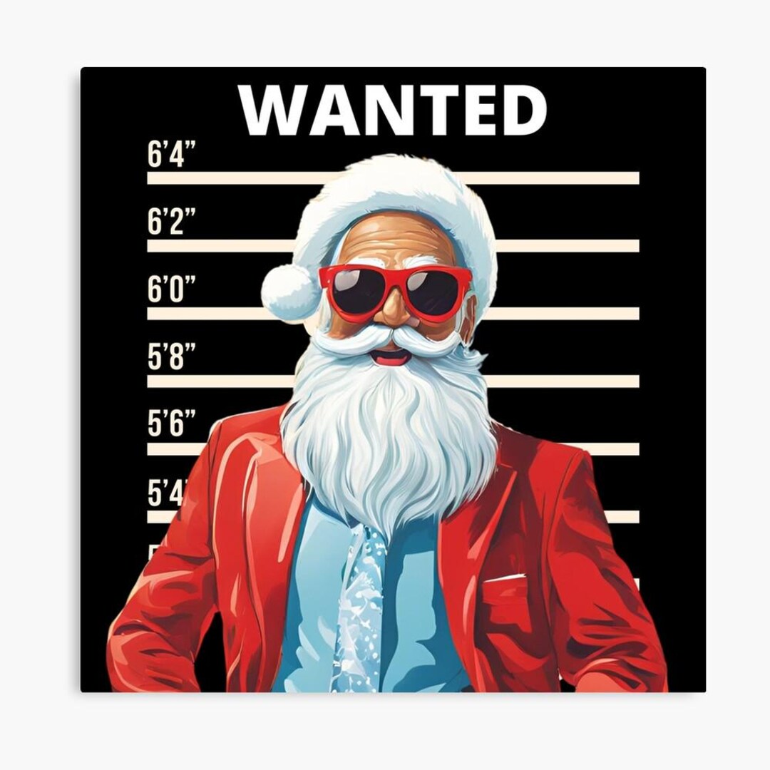 Santa Mugshot Christmas PNG Clipart - Cool & Classy Edition - Etsy