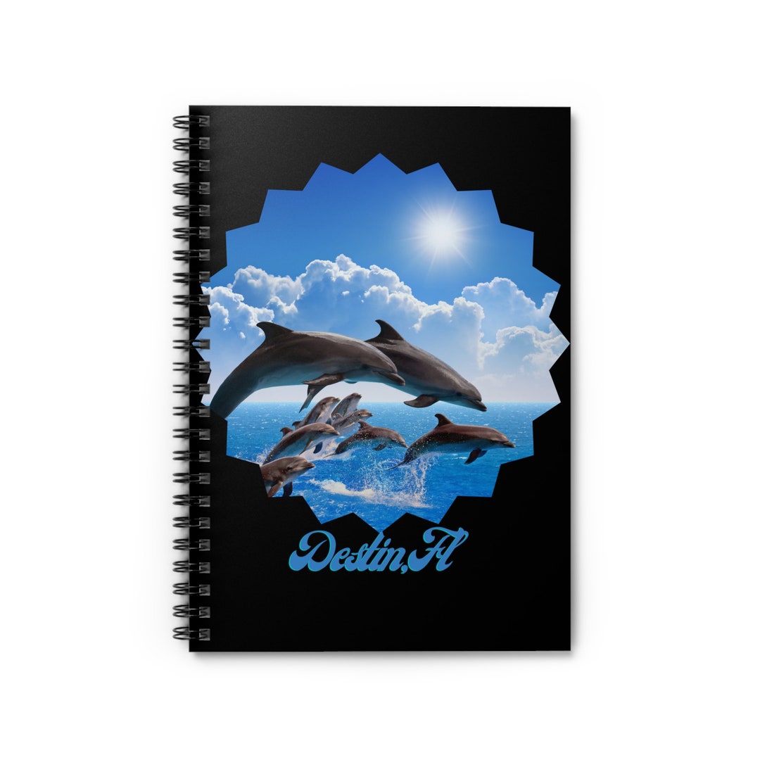 Spiral Notebook Destin Dolphins Jumping Ruled Line Journal of Dolphin ...