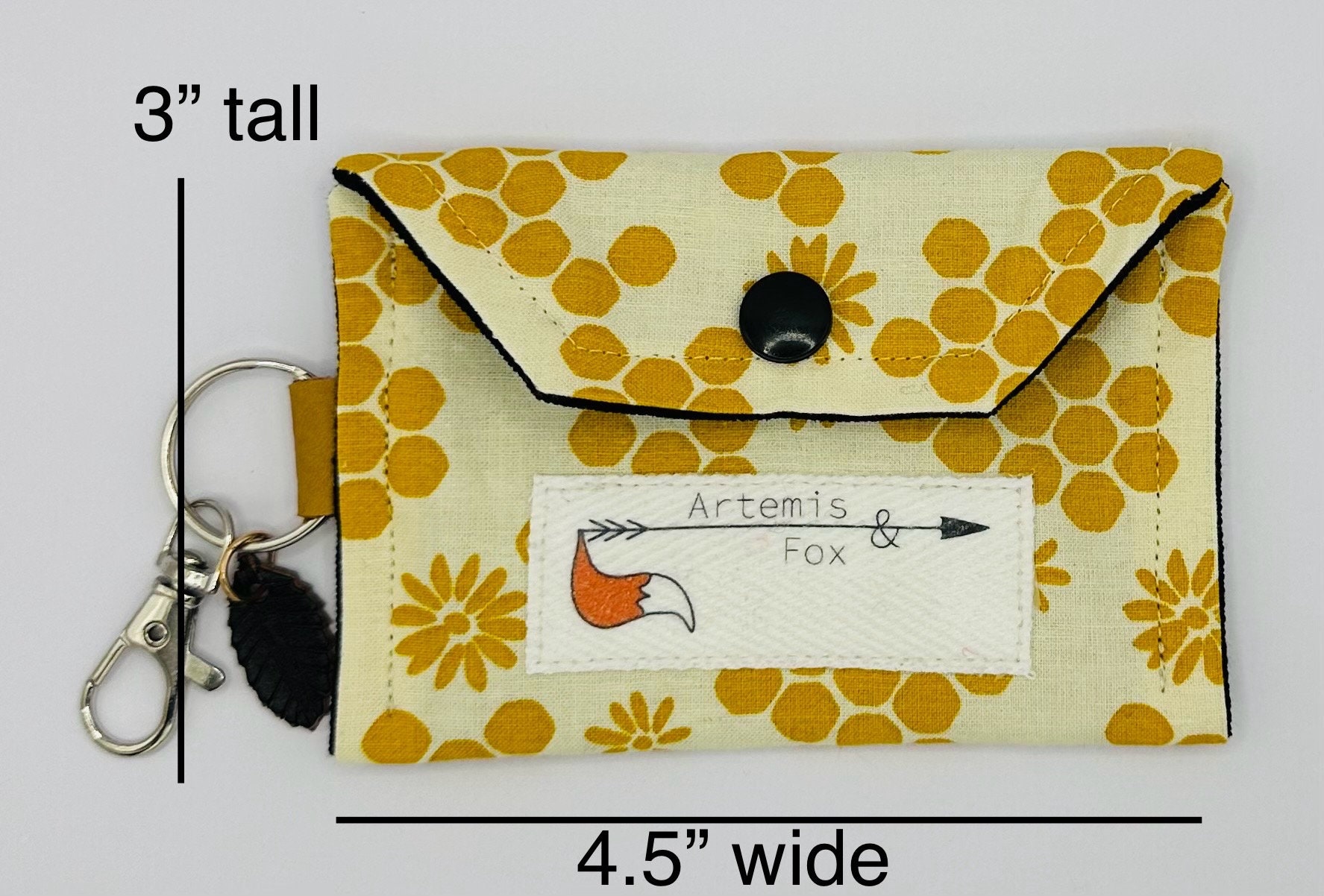 Fabric Snap, Keychain Wallet, Multiple Prints, Baseball, Yellow ...