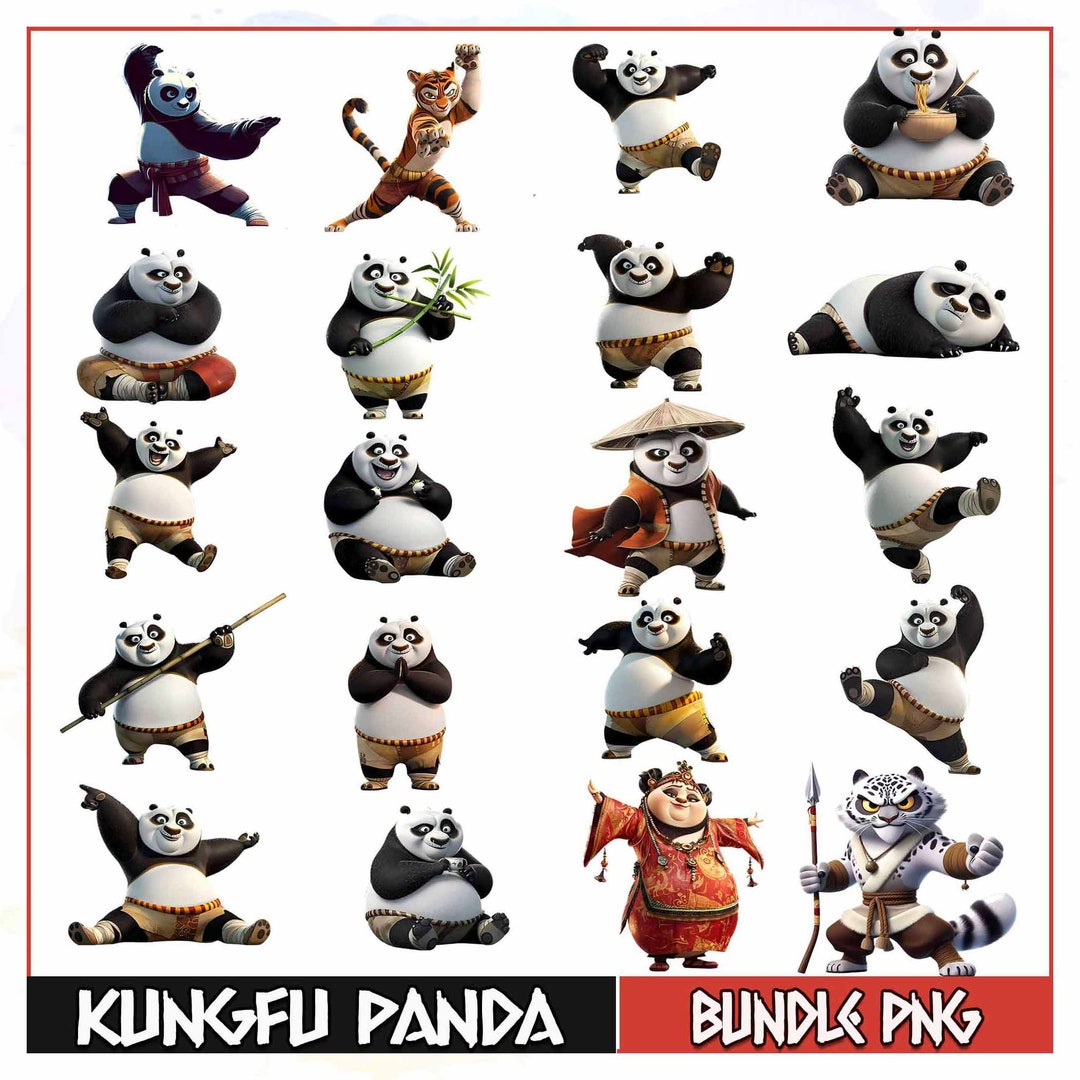 Kung Fu Panda Bundle SVG Kung Fu Panda SVG kung Fu Panda Vector Panda ...