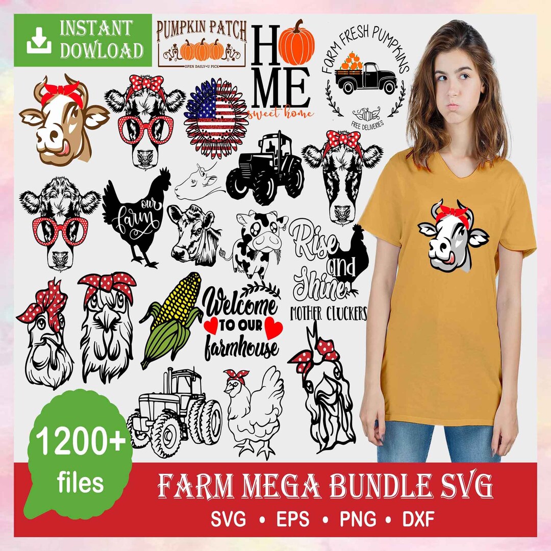 Farm Mega Bundle Svg, Farm Bundle Svg, Farm Life Svg, Farmer Svg - Etsy
