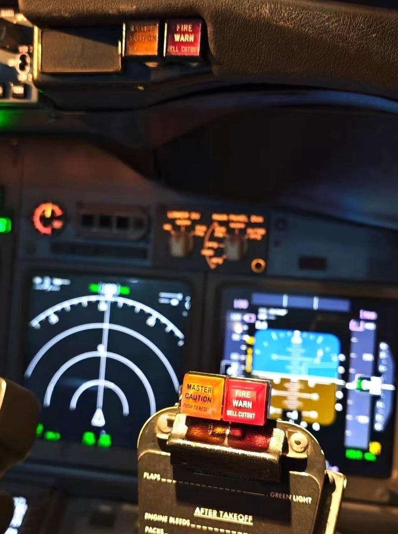 Boeing 737 Master Caution Light Inspired Keychain - Etsy