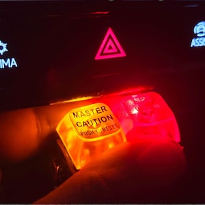 Boeing 737 Master Caution Light Inspired Keychain - Etsy