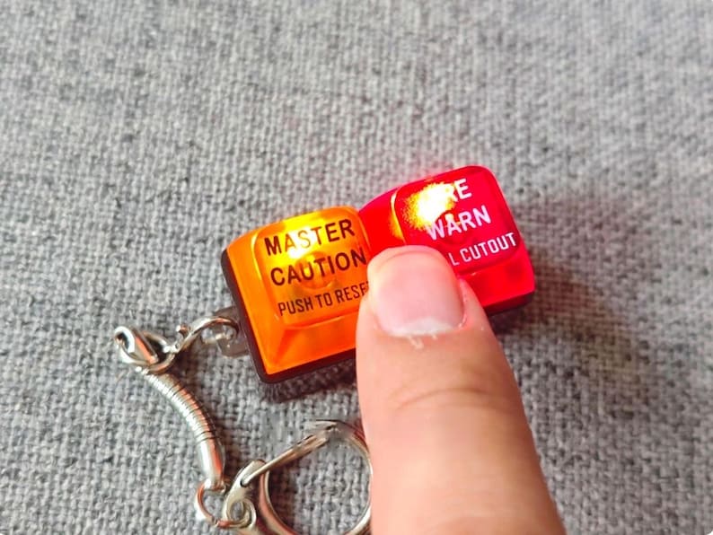 Boeing 737 Master Caution Light Inspired Keychain - Etsy