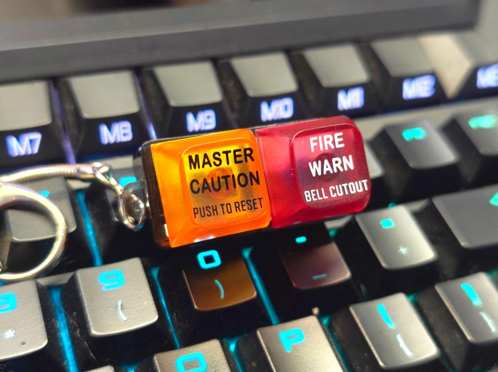 Boeing 737 Master Caution Light Inspired Keychain - Etsy