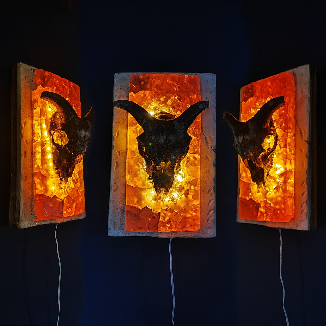 Goat Skull, Wall Light - Etsy