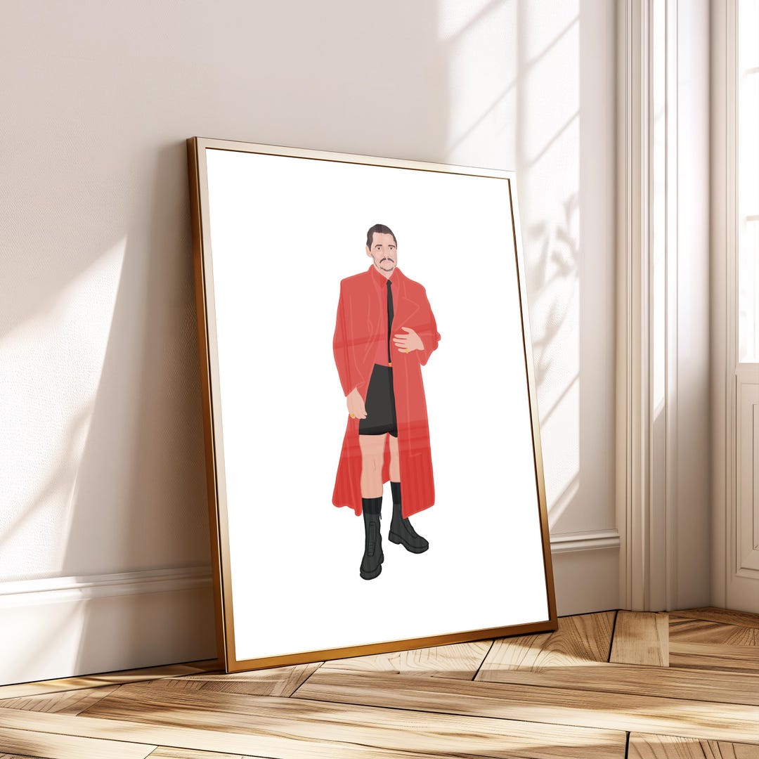 Pedro Pascal Met Gala, Iconic Knee, Celebrity Poster, Wall Art, Digital ...