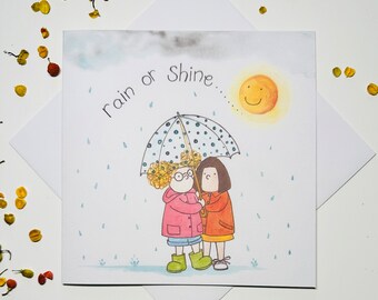 Set of 4 Stampin up Rain or Shine Cards - Etsy