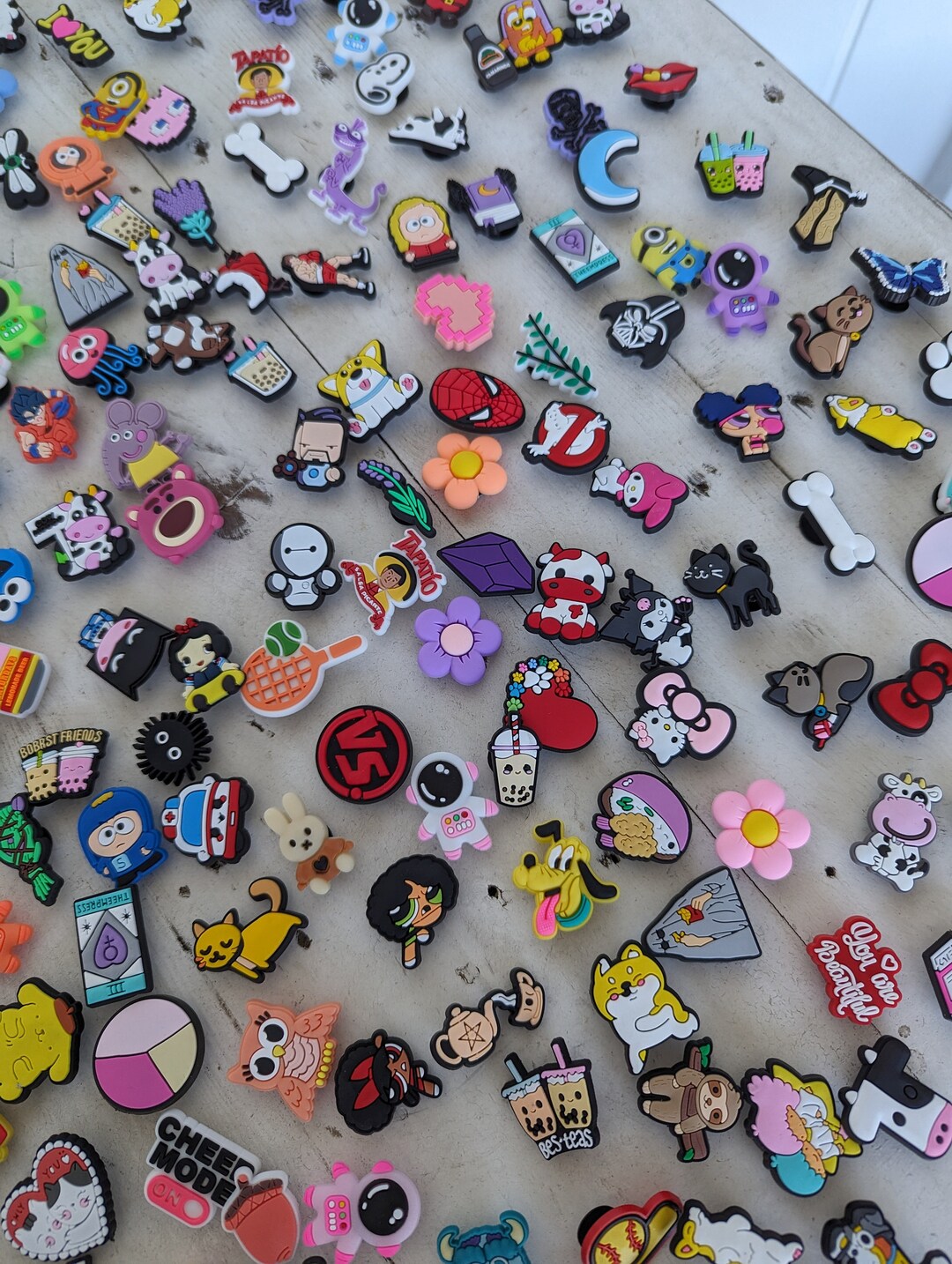 10 Random Charms Cute Random Croc Charms, Colourful, Flowers, Rainbow ...