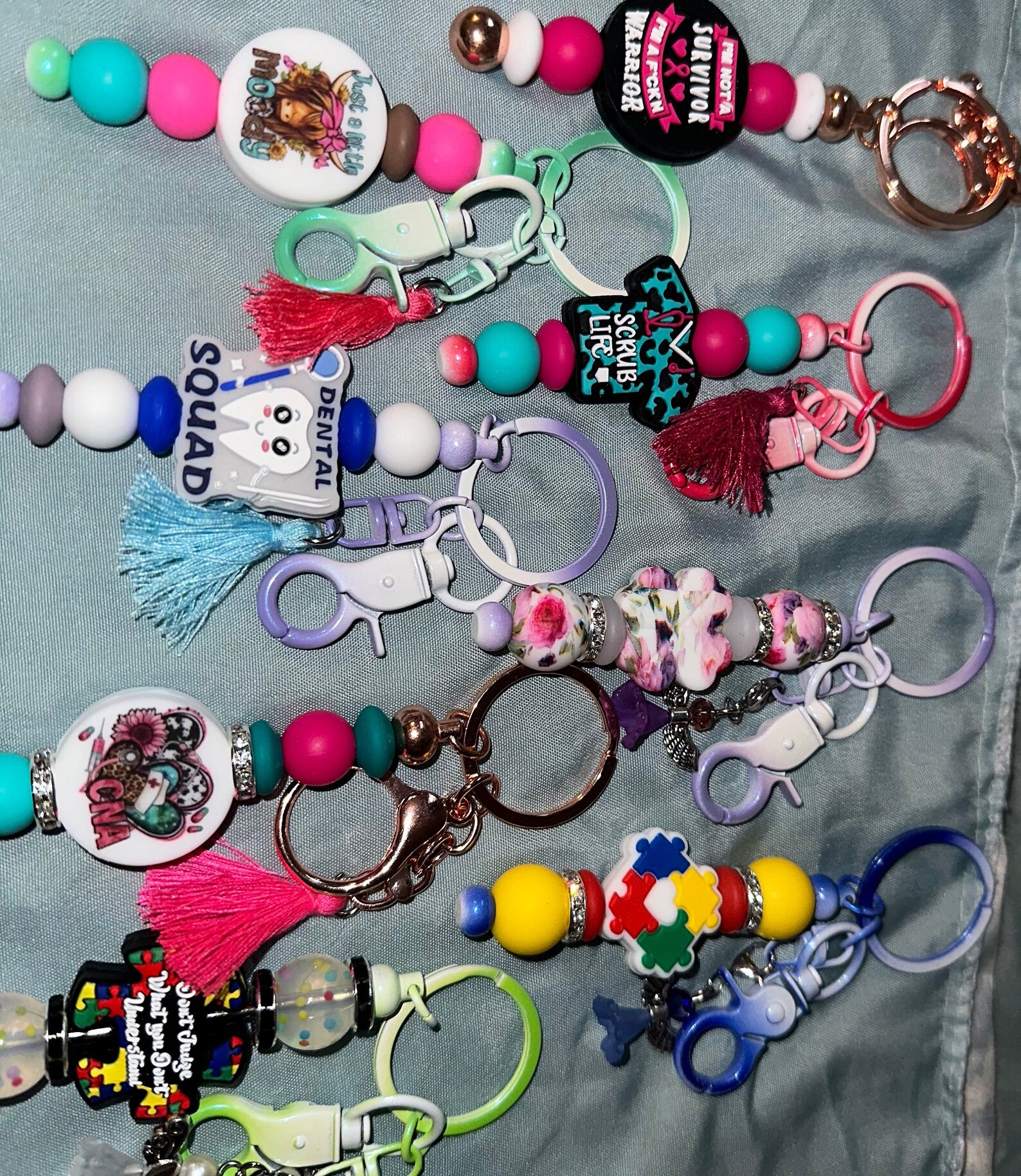 Straight Bar Keychain - Etsy