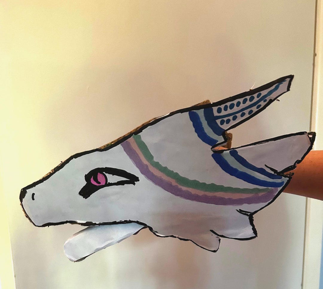 Dragon Puppet Cardboard Dragon : - Etsy
