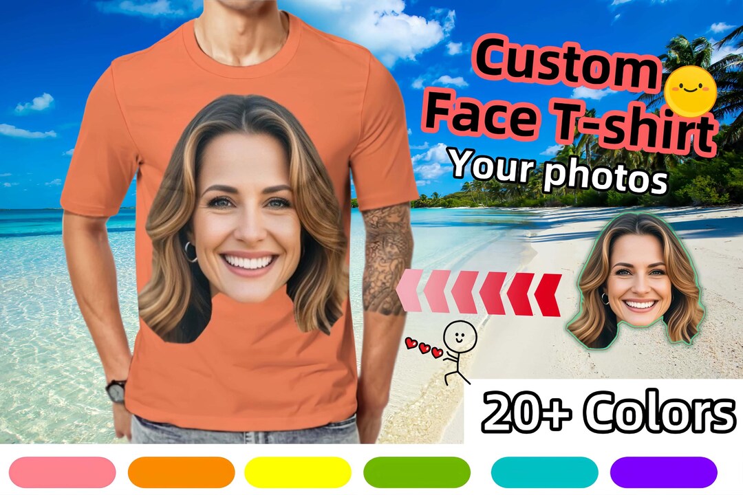 Personalized Photo Tee Shirts Men/women/kids,custom T-shirt With Faces ...