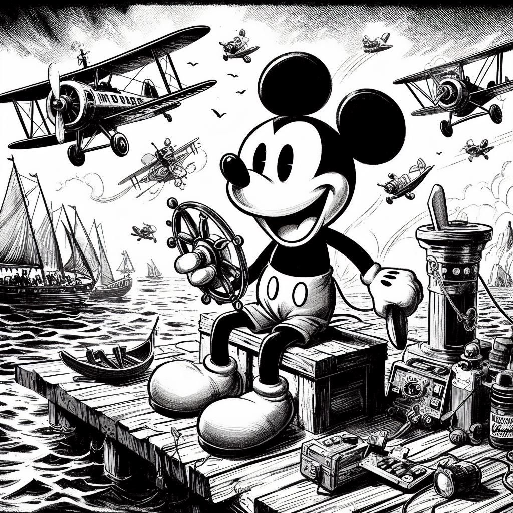 Mickey Mouse Black and White Pack Digital Download - Etsy