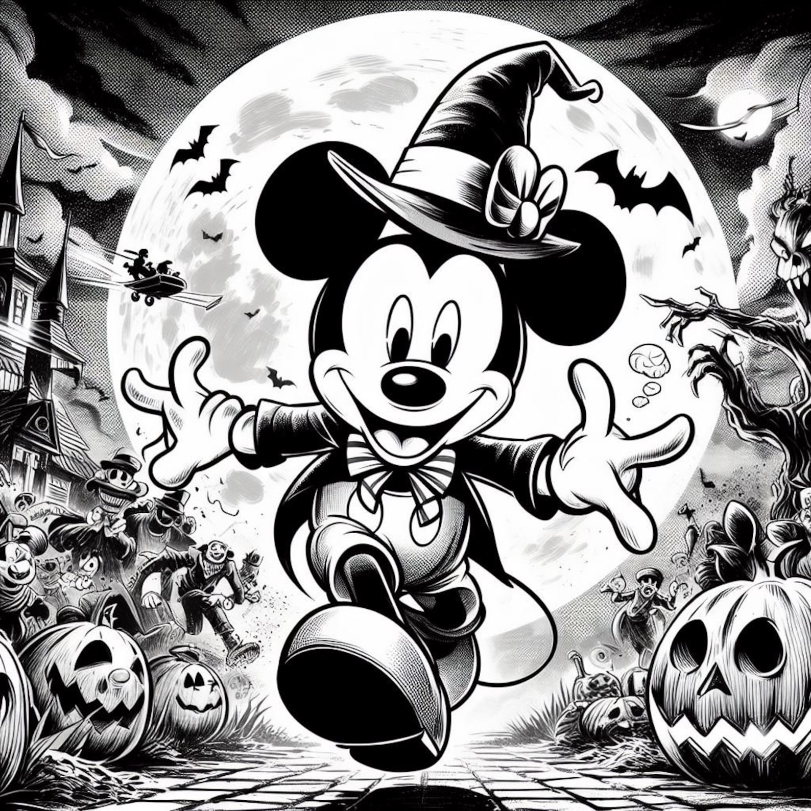 Mickey Mouse Black and White Pack Digital Download - Etsy