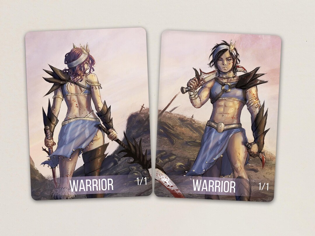 2 Warrior Tokens for Tcgs Full Art Anime Non-ai Art WAR01 - Etsy